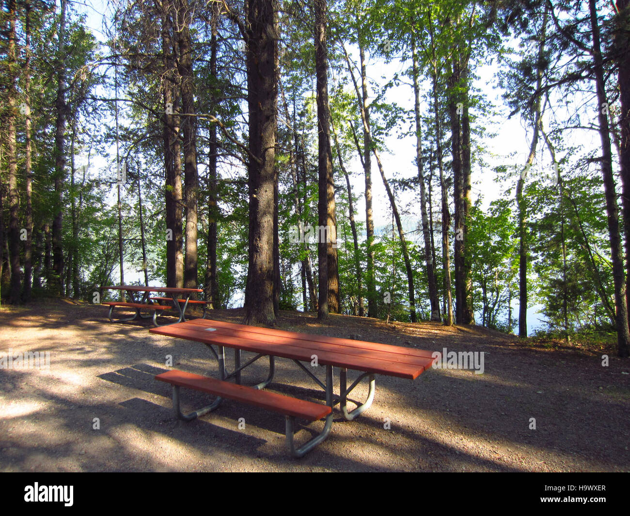 The photograph shows the Apgar Picnic Area located near the west ...