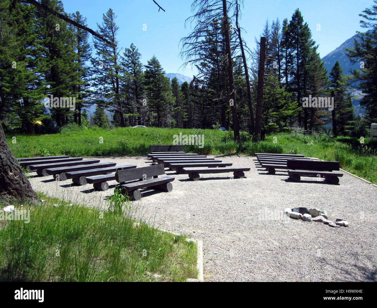 The Rising Sun Campground Amphitheater in Glacier National Park offers ...