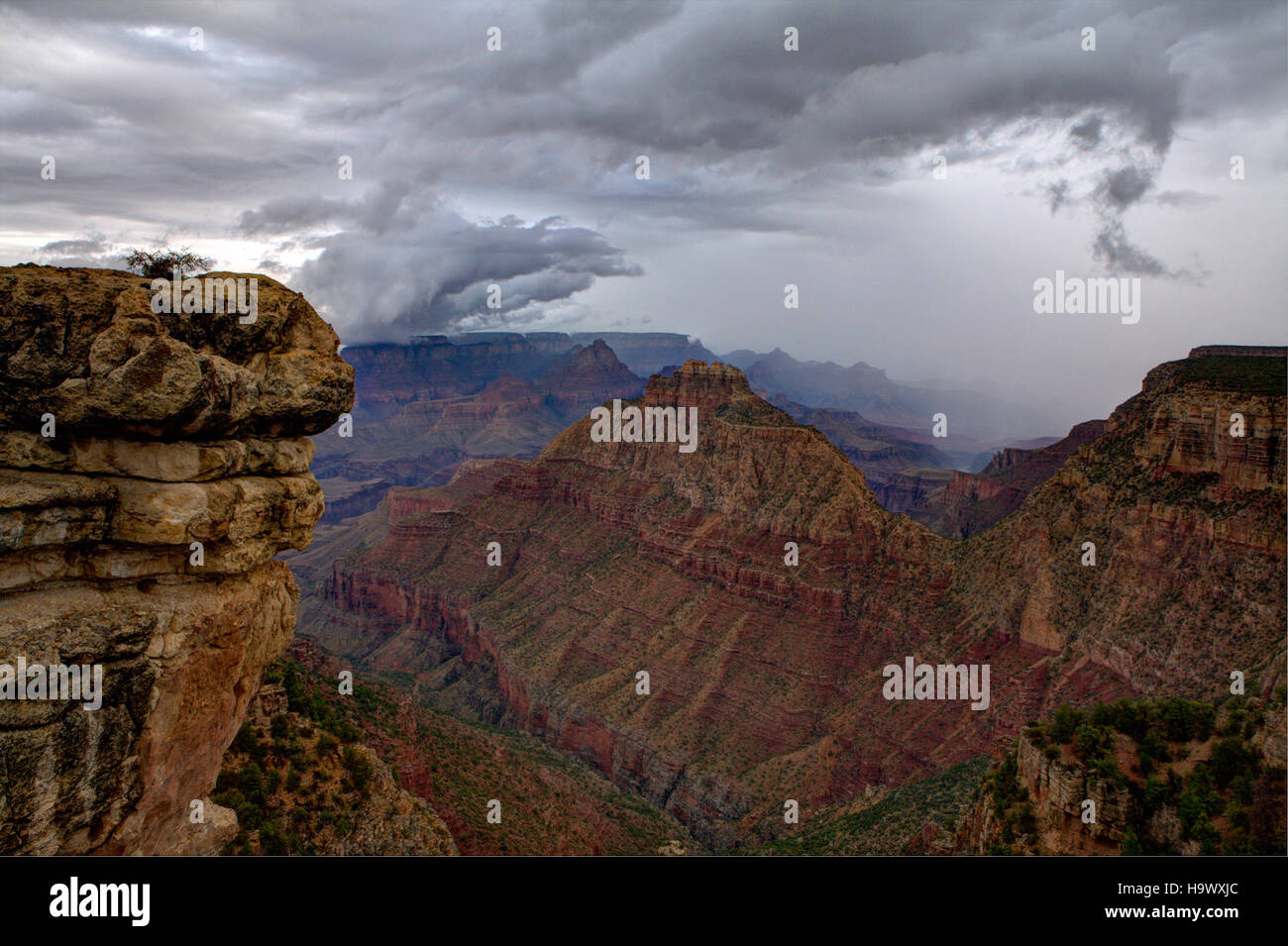 This photograph captures a summer storm over Coronado Butte at Grand ...