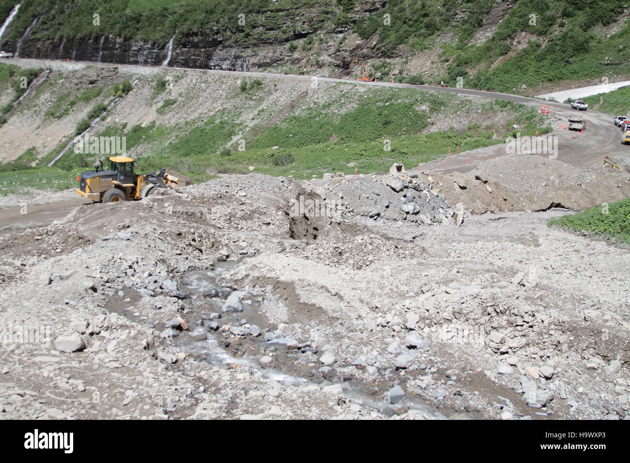 glaciernps 7599808906 Clearing rock slide debris at Big Bend Stock ...