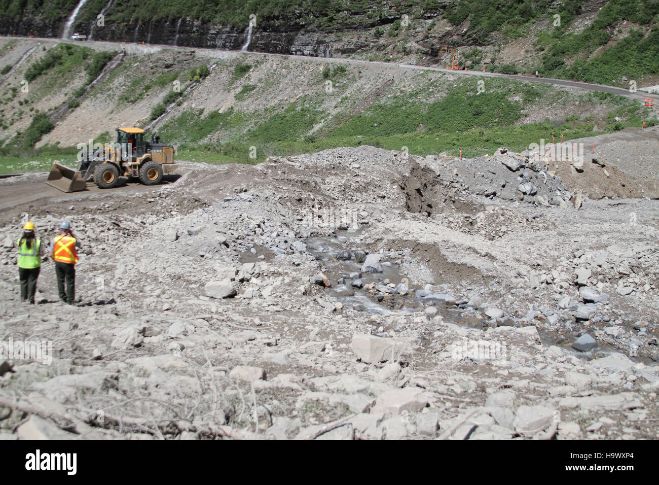 glaciernps 7599800852 Clearing rock slide debris at Big Bend Stock ...
