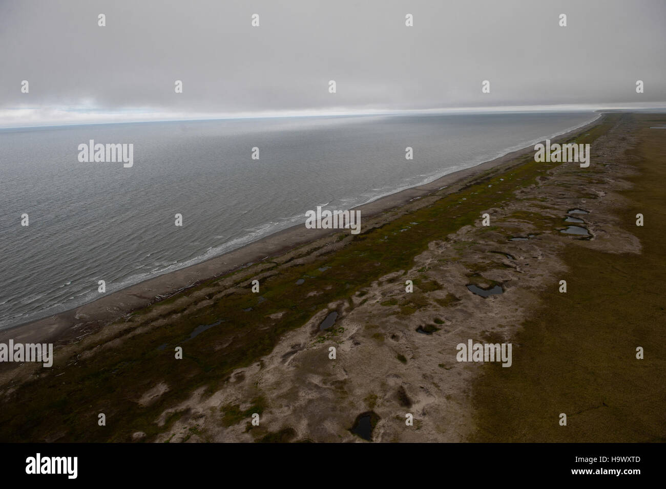 This photograph captures the stunning coast of the Bering Land Bridge ...
