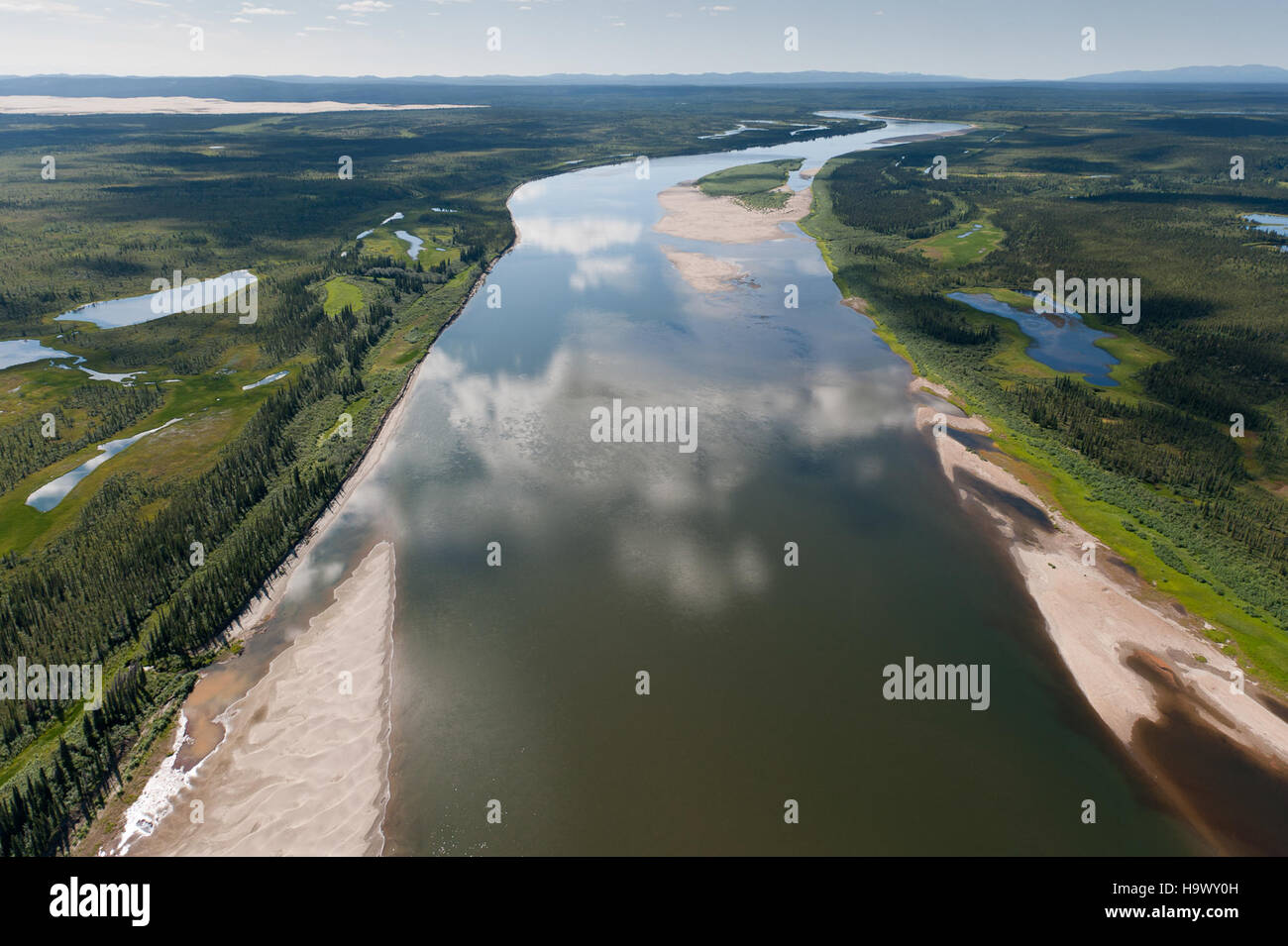 The Kobuk River in Alaska flows through a scenic landscape known for ...
