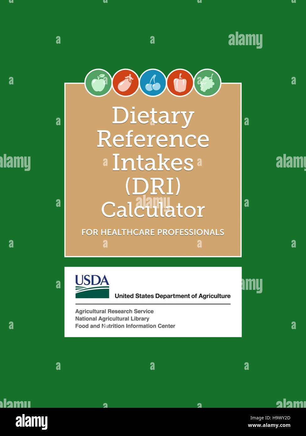 Screenshot of the USDA Dietary Reference Intakes (DRI) Calculator app ...