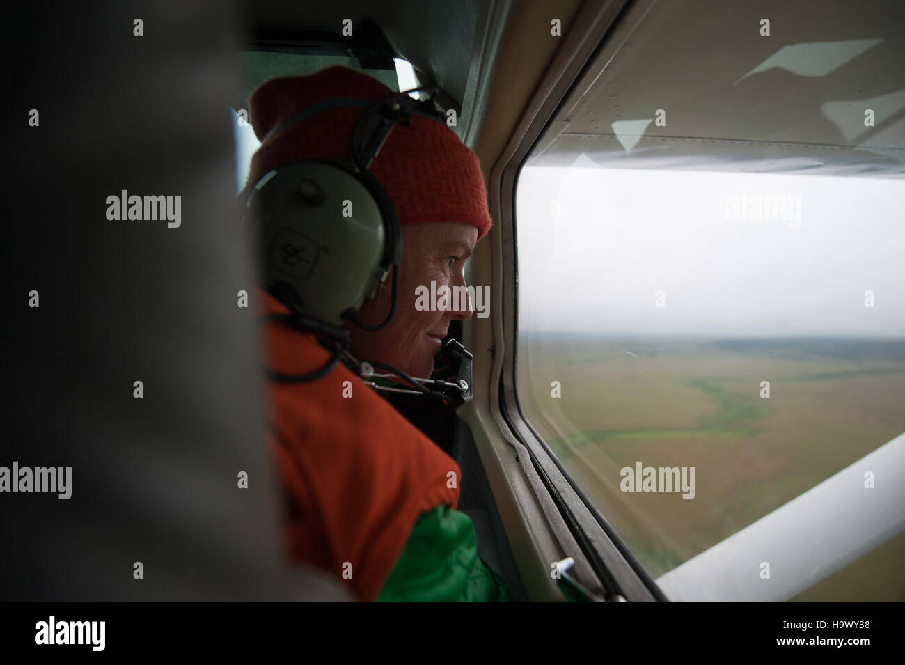 This image captures a scenic flight over Alaska, showcasing ...