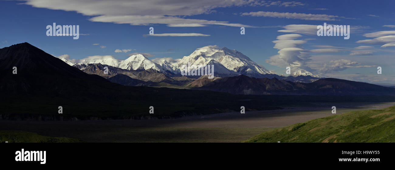 A stunning view of Denali, also known as Mount McKinley, taken from ...