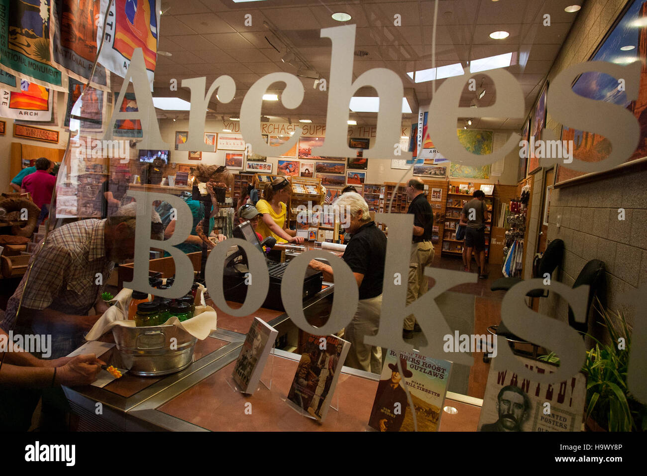 This image shows the Arches Bookstore, located near the Arches National ...
