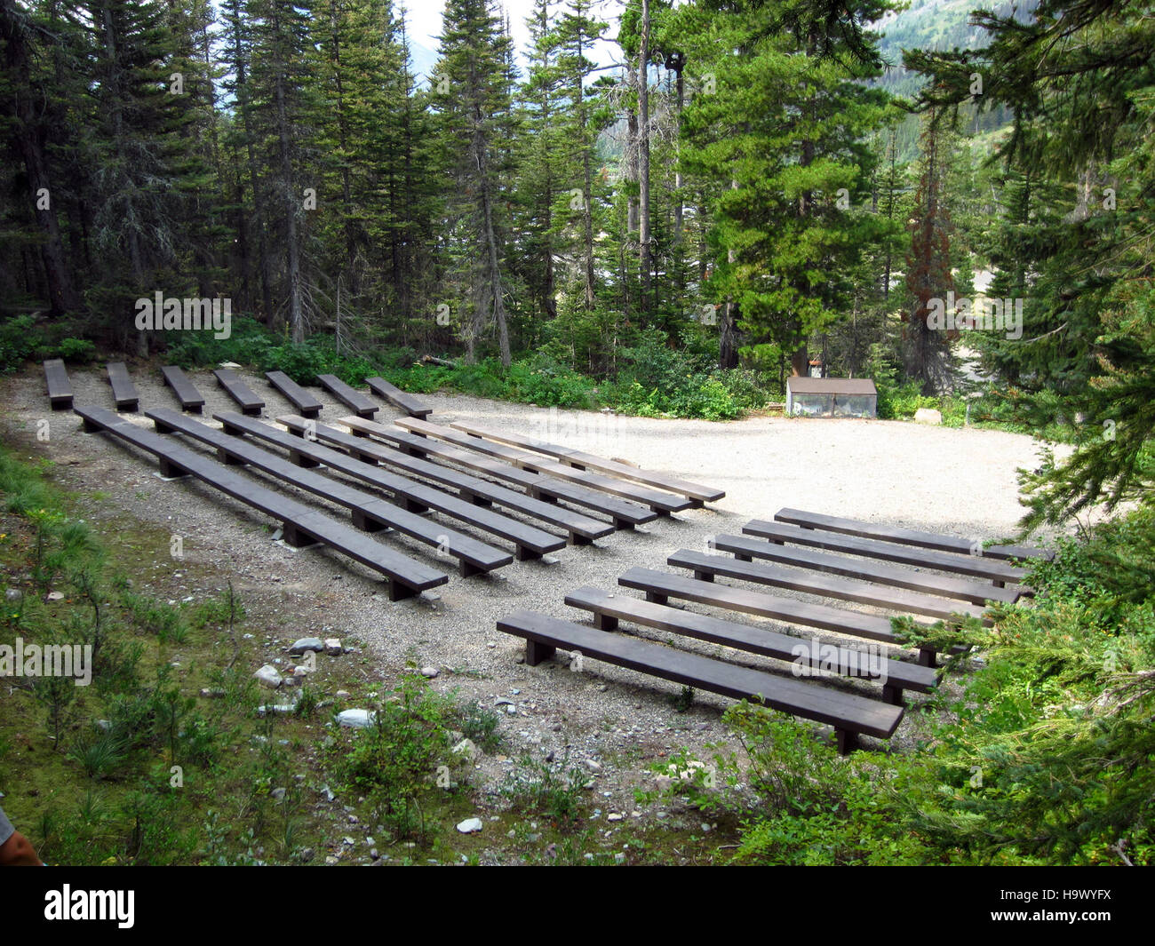 The Two Medicine Campground Amphitheater, located within Glacier ...