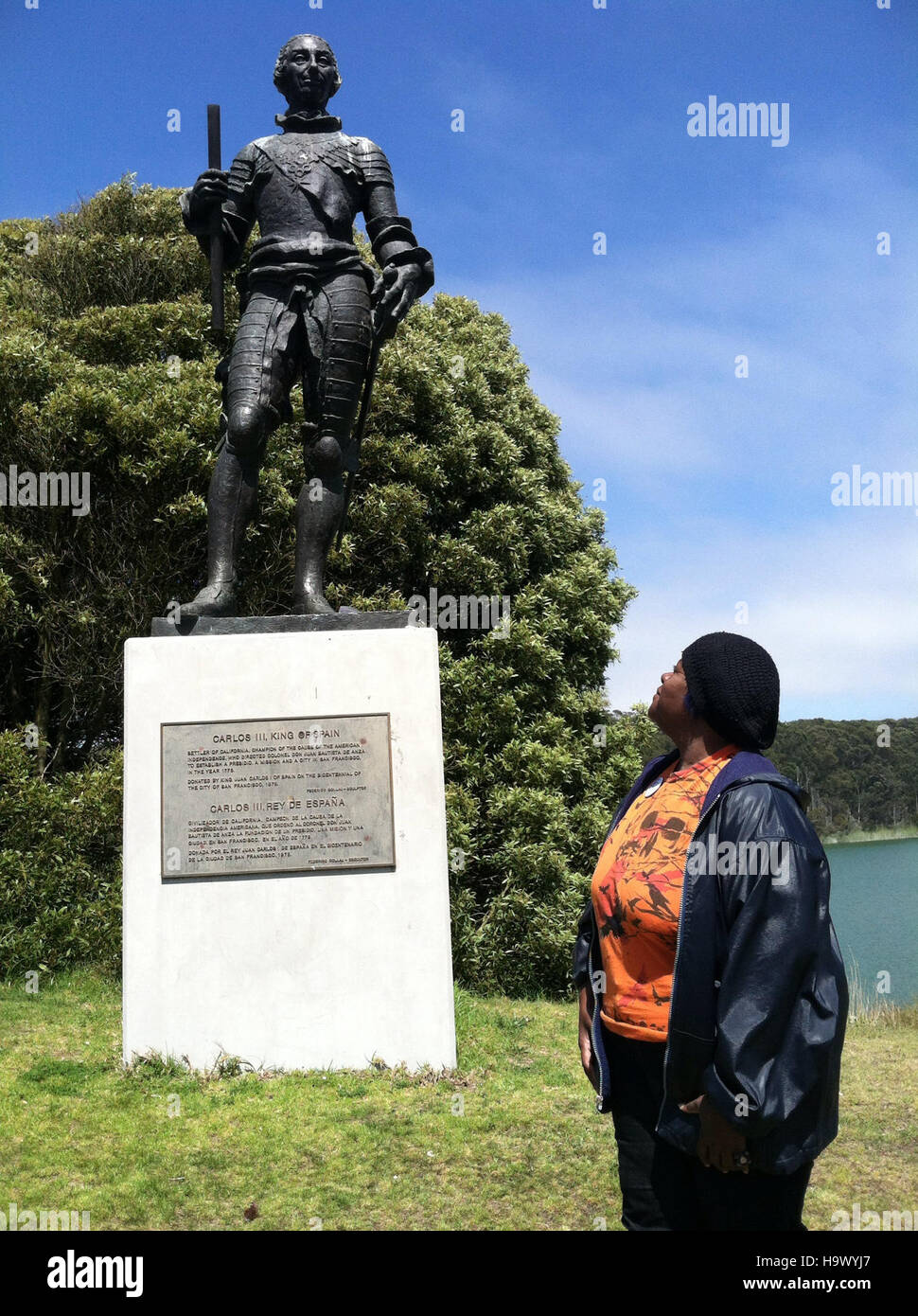 The King Carlos III statue at Lake Merced honors the Spanish monarch ...