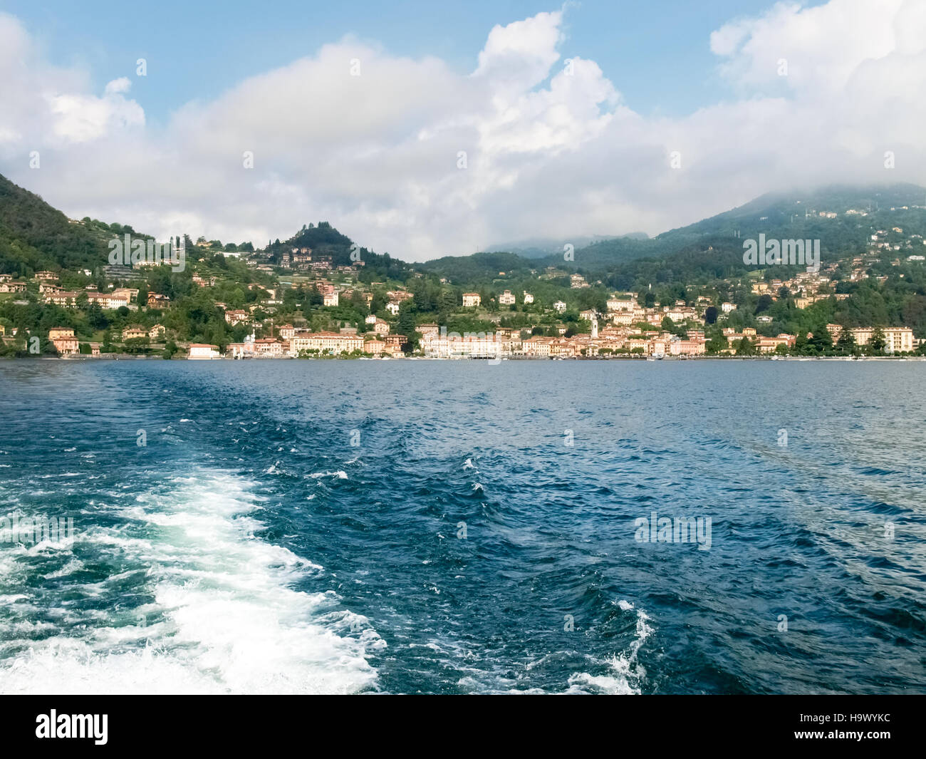 Menaggio, Italy - august 25, 2015: Menaggio view with perspective and ...