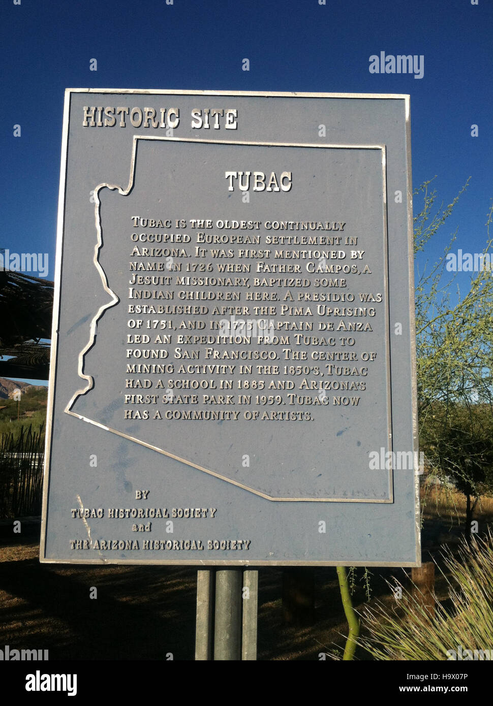 Tubac Presidio State Historic Park (SHP) is located in Arizona and ...