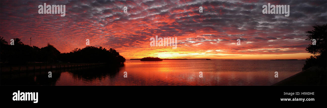 A vibrant sunrise at the Flamingo Visitor Center in Everglades National ...