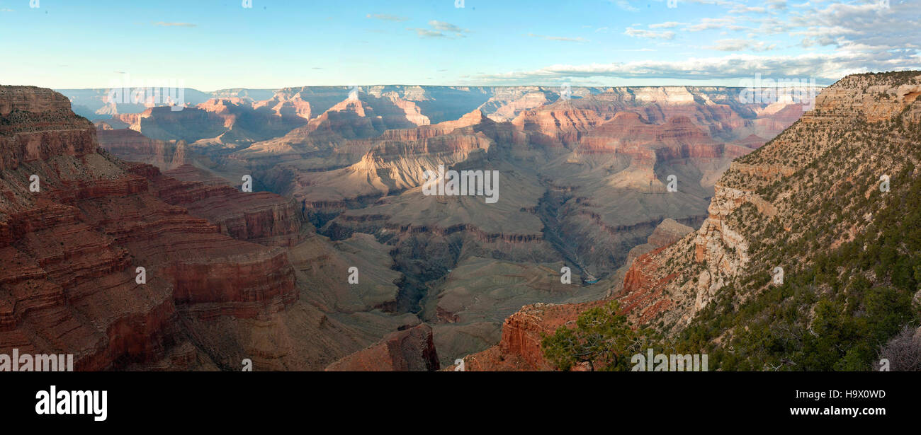 The view from Hermit's Rest in Grand Canyon National Park offers a ...