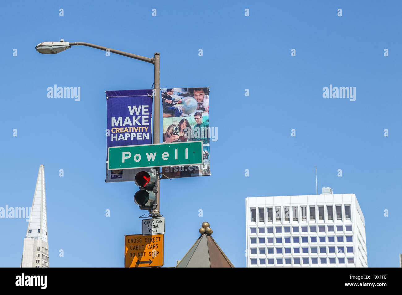 Powell street sign Stock Photo - Alamy