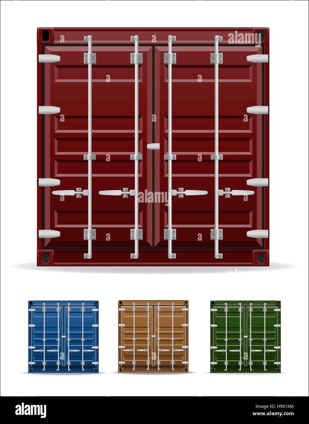 cargo container vector illustration isolated on white background Stock ...