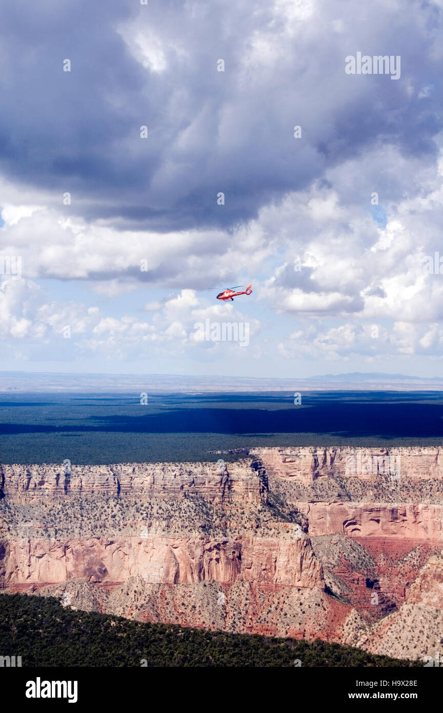 U.S.A.ARIZONA; GRAND CANYON TOURIST HELICOPTER OVER NORTH RIM Stock ...