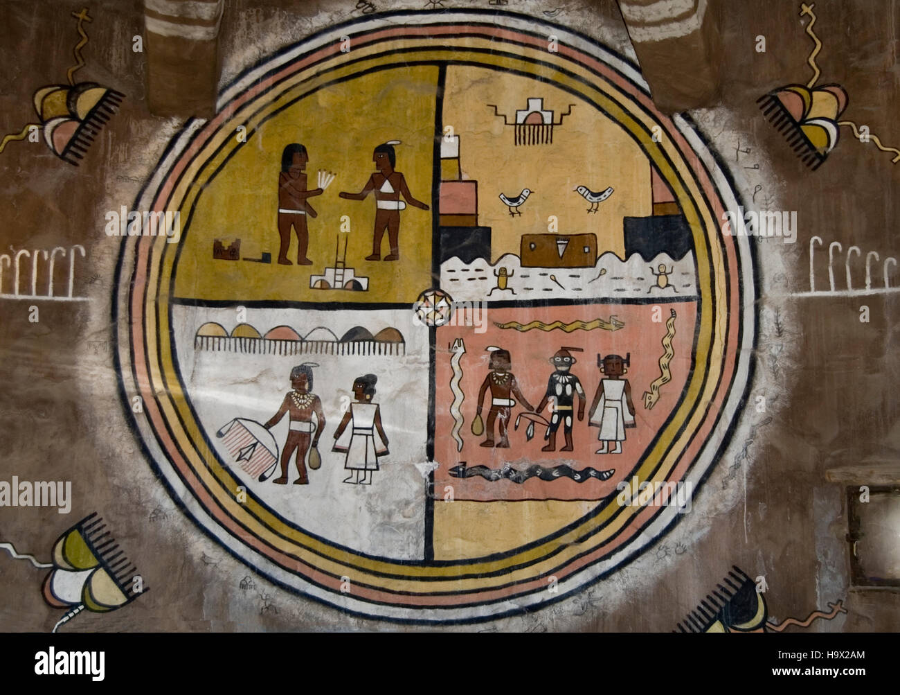 U.S.A.ARIZONA; GRAND CANYON; SOUTH RIM HOPI WALL PAINTING IN DESERT ...