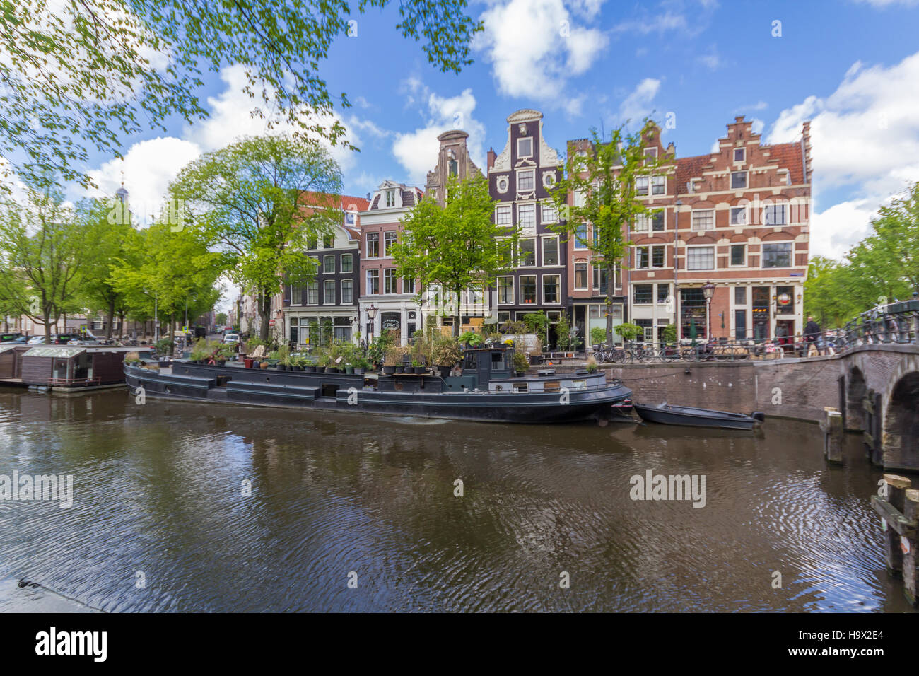 Canals of Amsterdam capital city of the Netherlands with its local ...