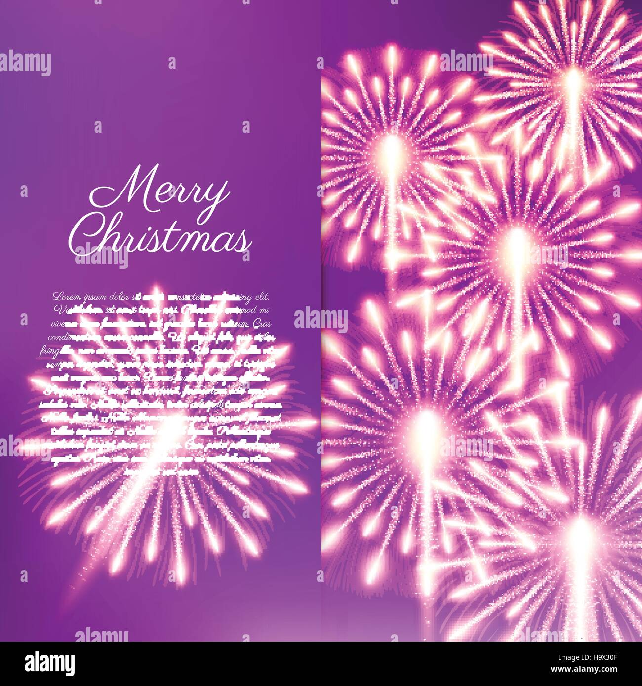 Merry Christmas fireworks Stock Vector Image & Art - Alamy