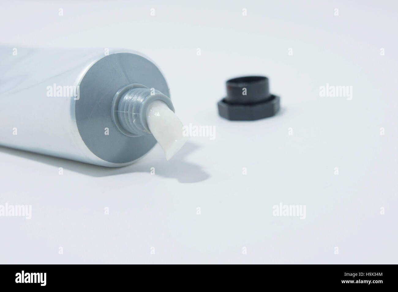 Tube packaging is used for dispensing cream or toothpaste Stock Photo ...