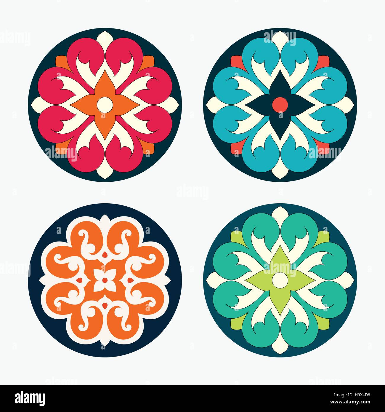 Arabic seamless pattern green Cut Out Stock Images & Pictures - Alamy