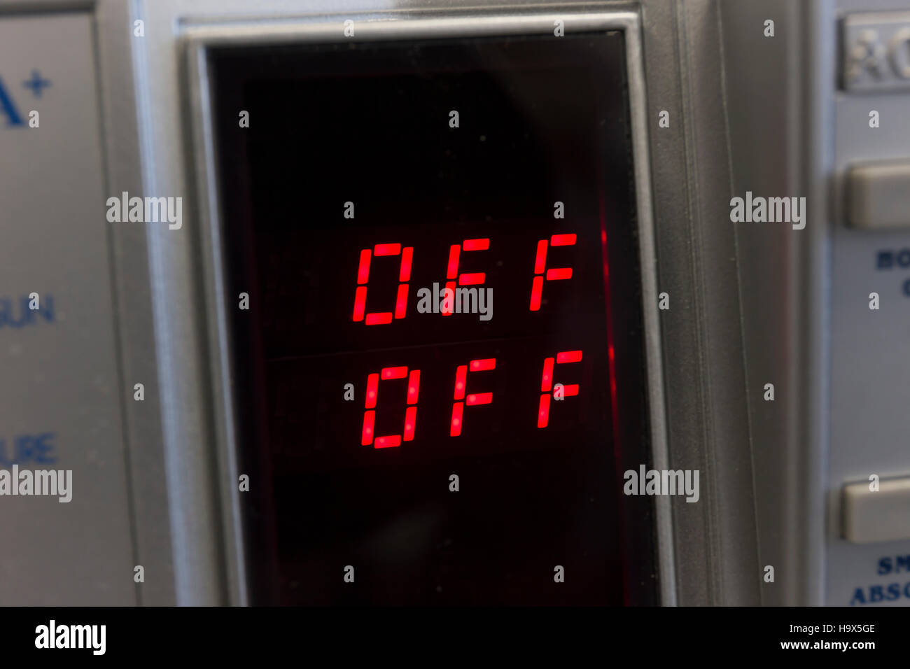 Red Led light OFF on electrical equipment Stock Photo - Alamy