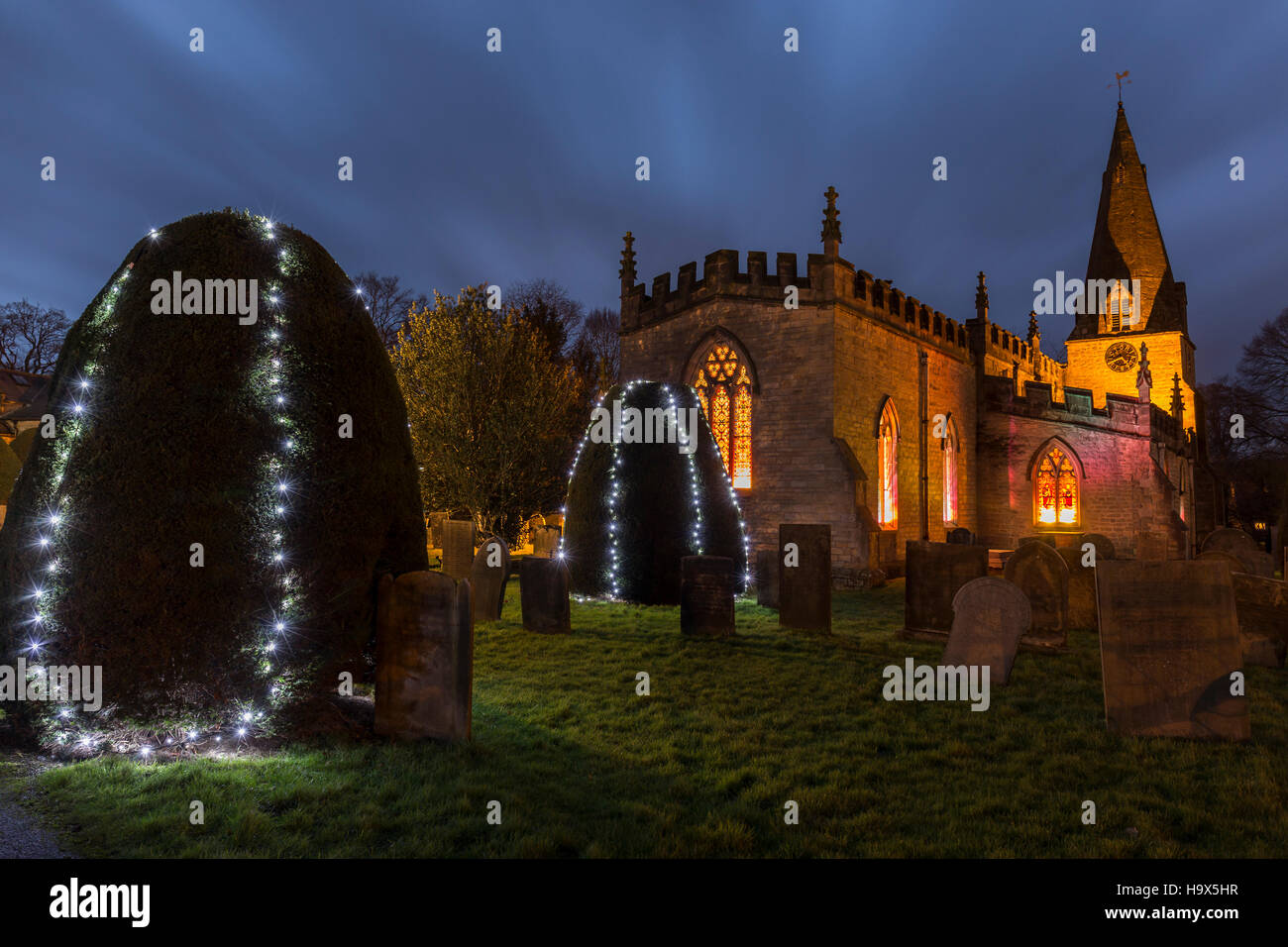 St. Anne’s Church, Baslow, Peak district Derbyshire England Stock Photo ...