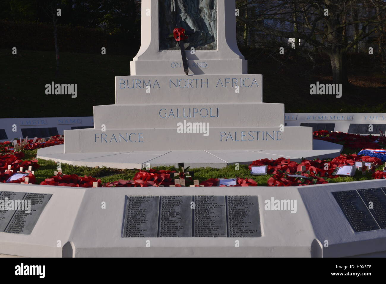 Alexandra park war memorial, Hastings Stock Photo - Alamy