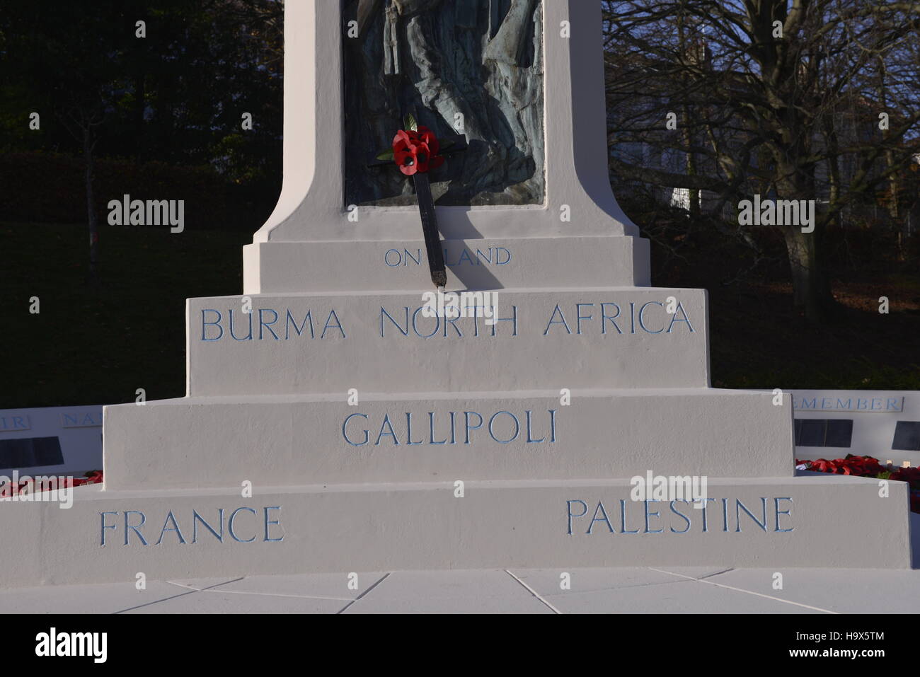 Alexandra park war memorial, Hastings Stock Photo - Alamy