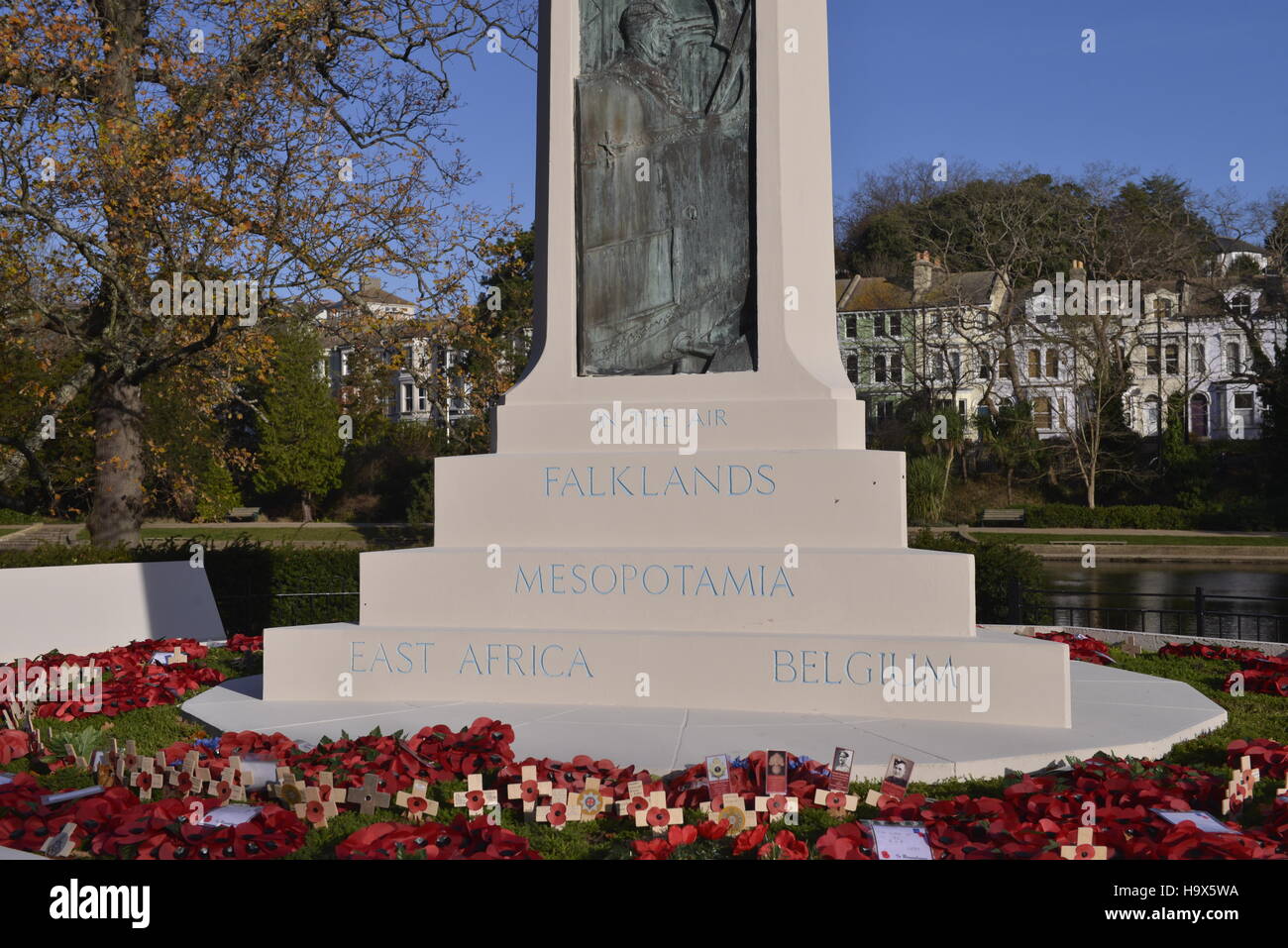 Alexandra park war memorial, Hastings Stock Photo - Alamy