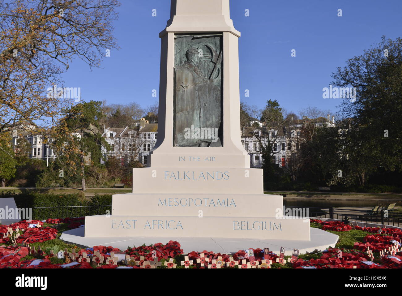 Alexandra park war memorial, Hastings Stock Photo - Alamy