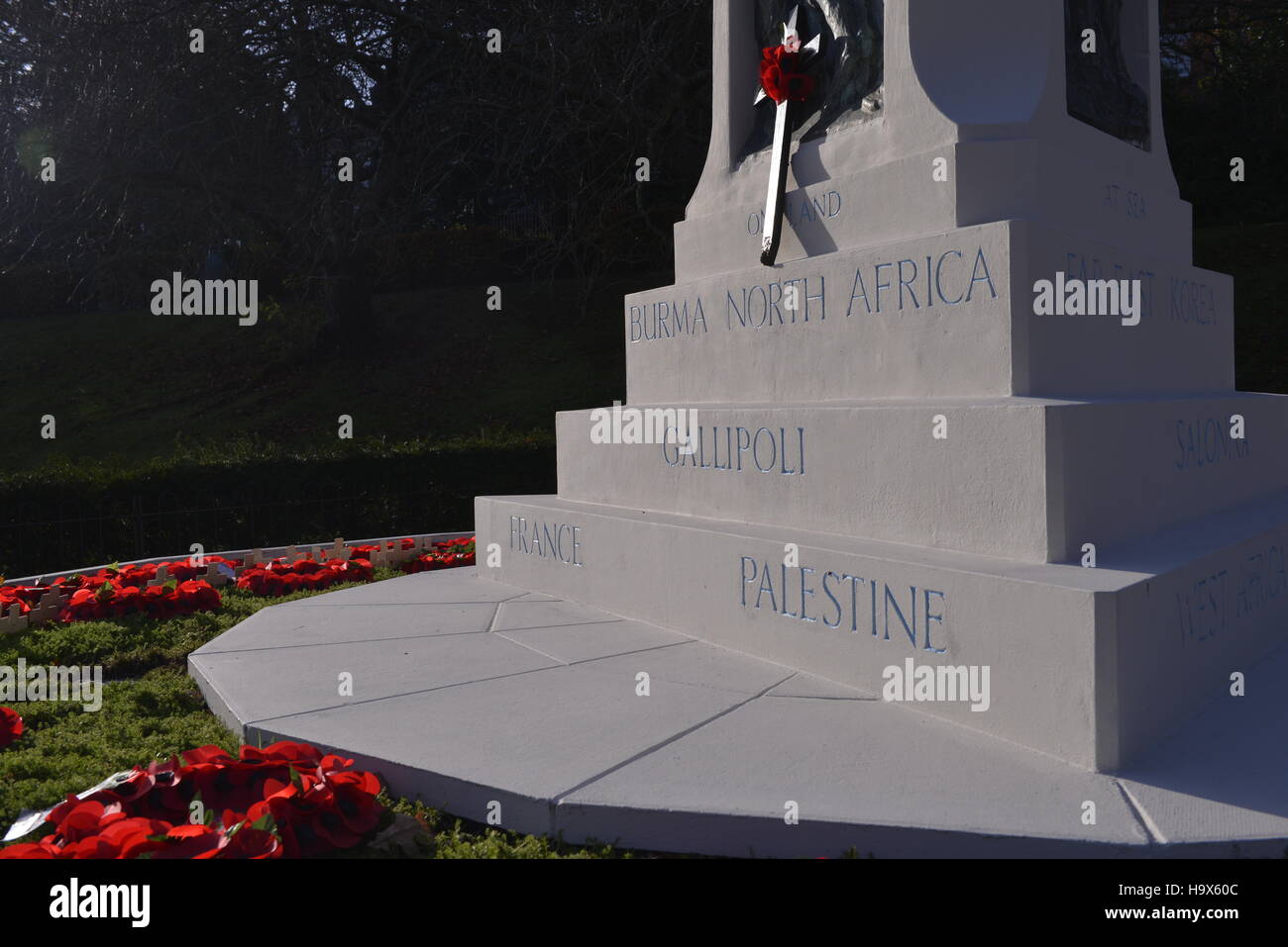 Alexandra park war memorial, Hastings Stock Photo - Alamy
