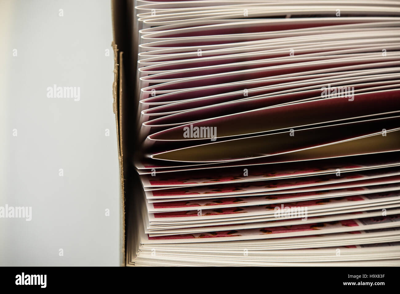 topshot stack of printed documents Stock Photo - Alamy