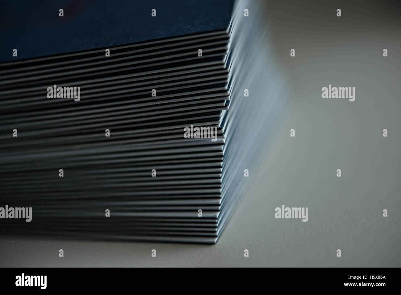 macro close up stack of business cards Stock Photo - Alamy