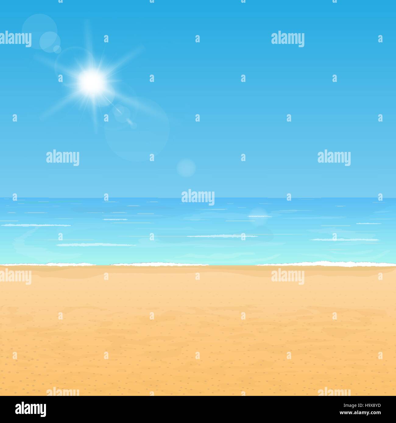 Sunlight under the horizon Stock Vector Images - Alamy