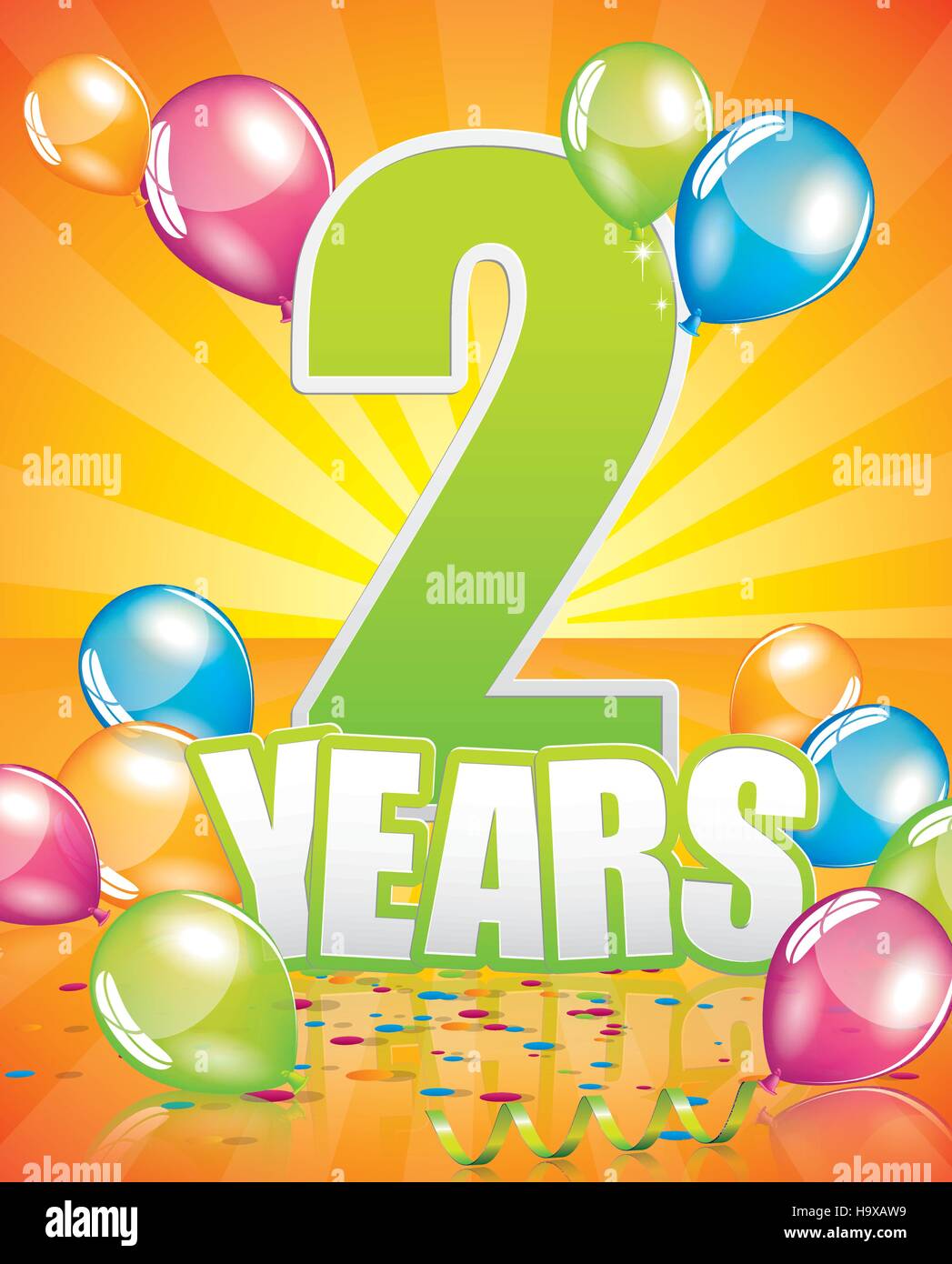 2 years birthday card full vector elements Stock Vector Image & Art - Alamy