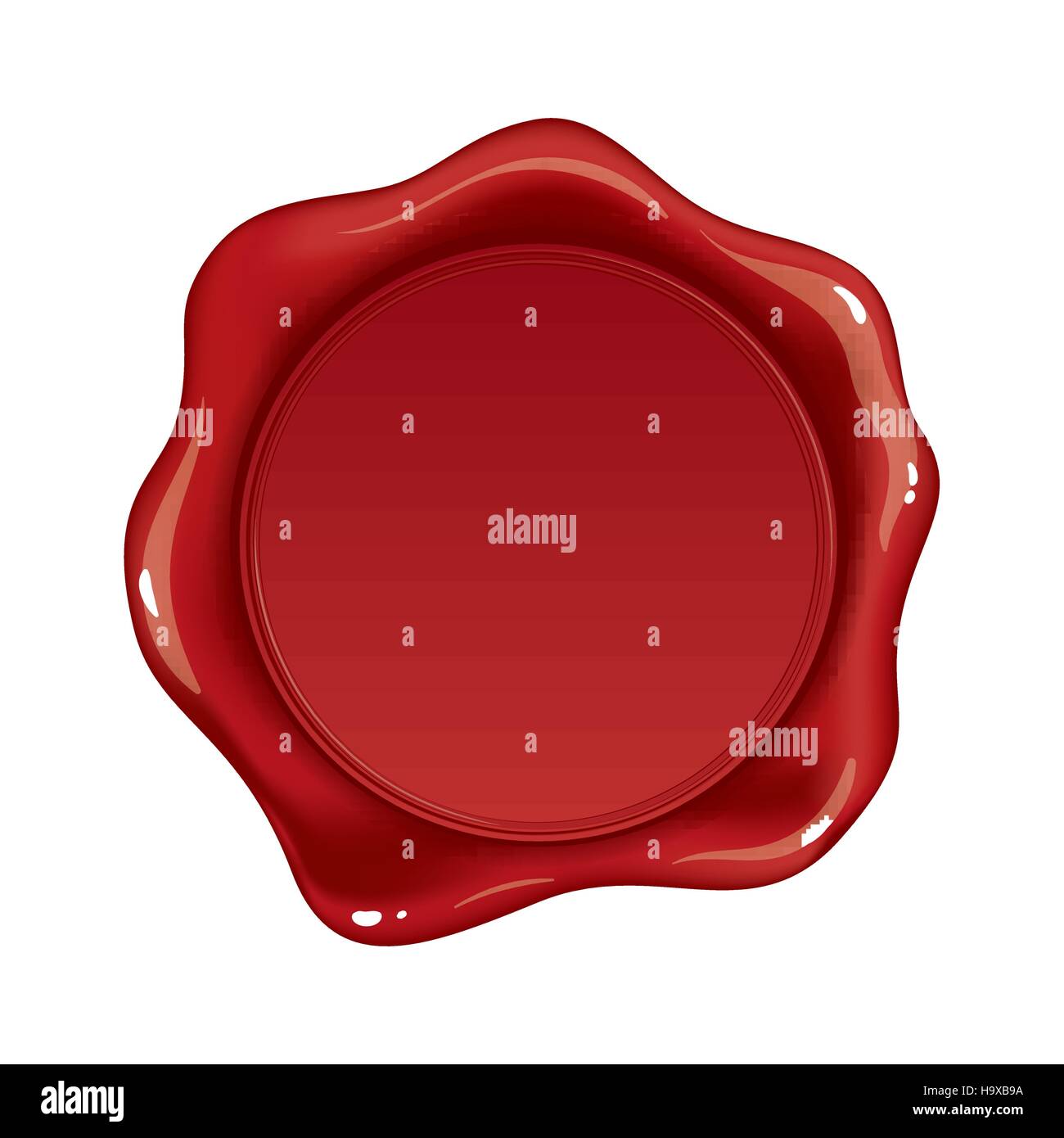 Red wax seal isolated on white background Stock Vector Image & Art - Alamy