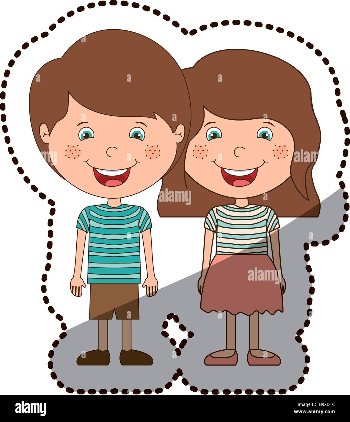 Isolated boy and girl cartoon design Stock Vector Image & Art - Alamy