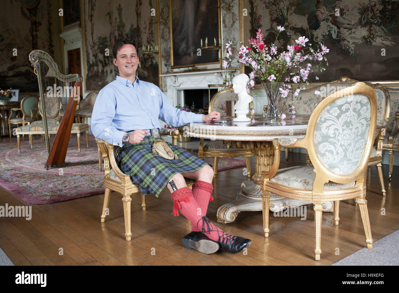Torquhil Ian Campbell the Duke of Argyll Stock Photo - Alamy