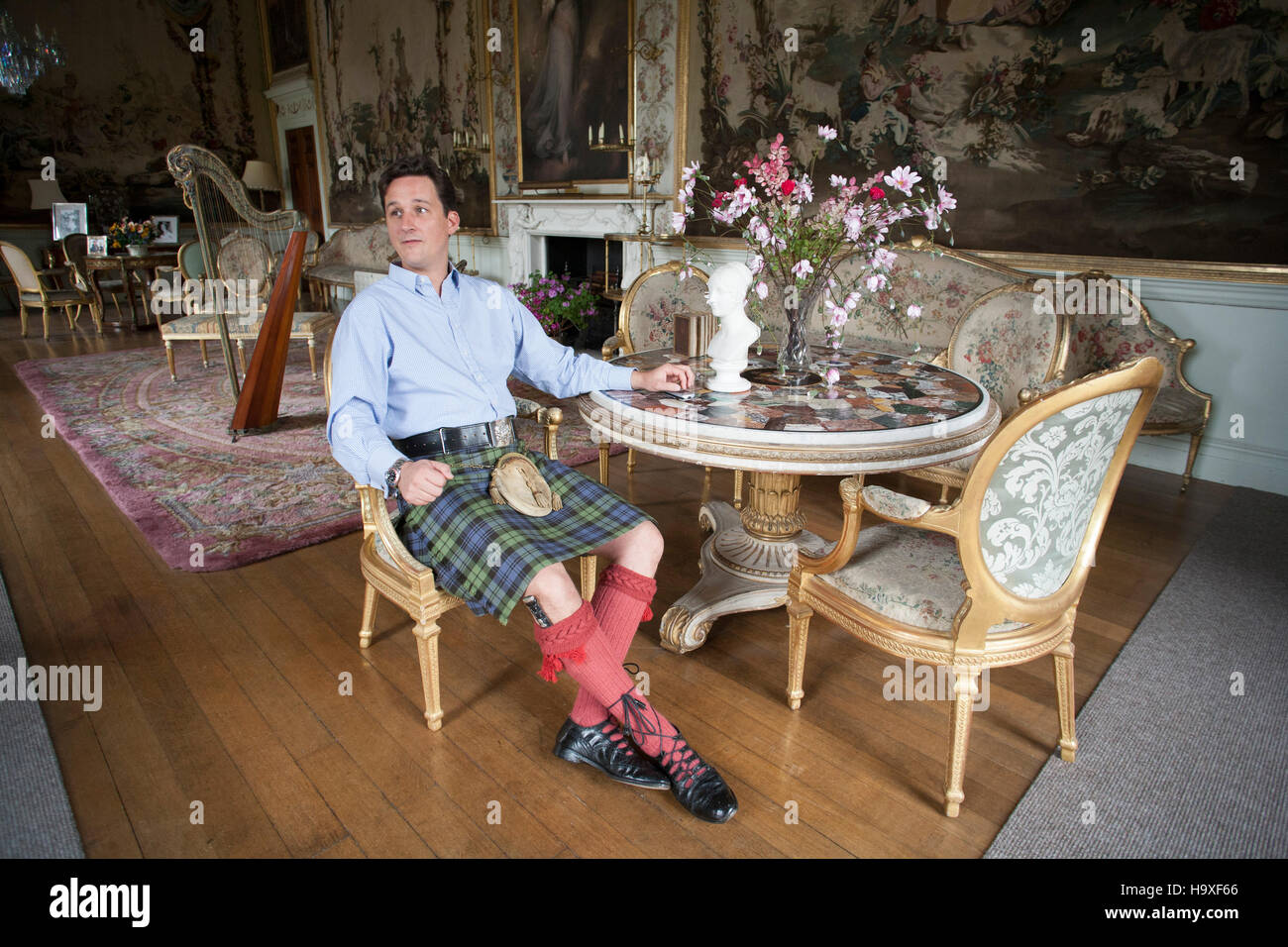 Torquhil Ian Campbell the Duke of Argyll Stock Photo - Alamy