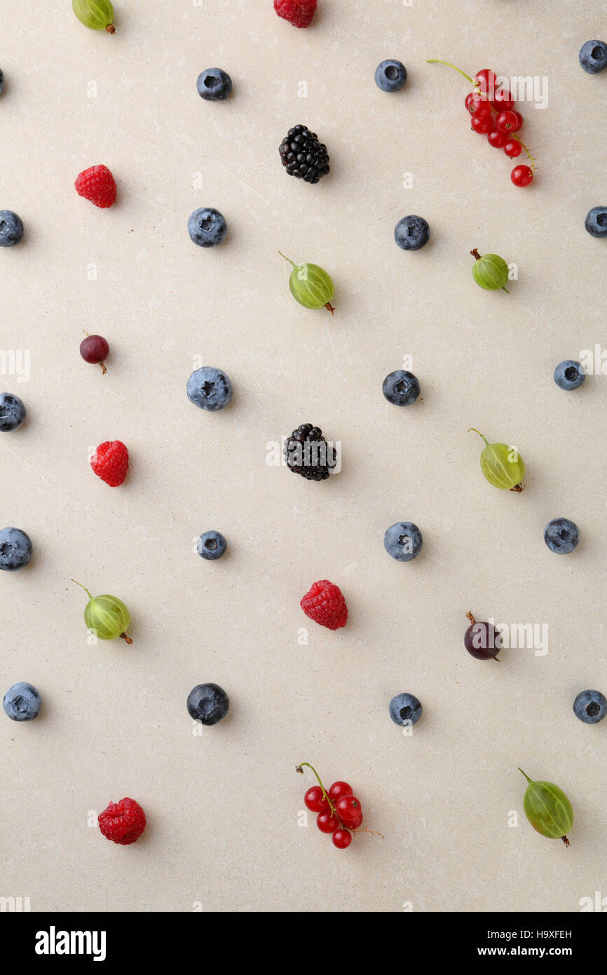 Yummy berry mix background, food pattern Stock Photo - Alamy