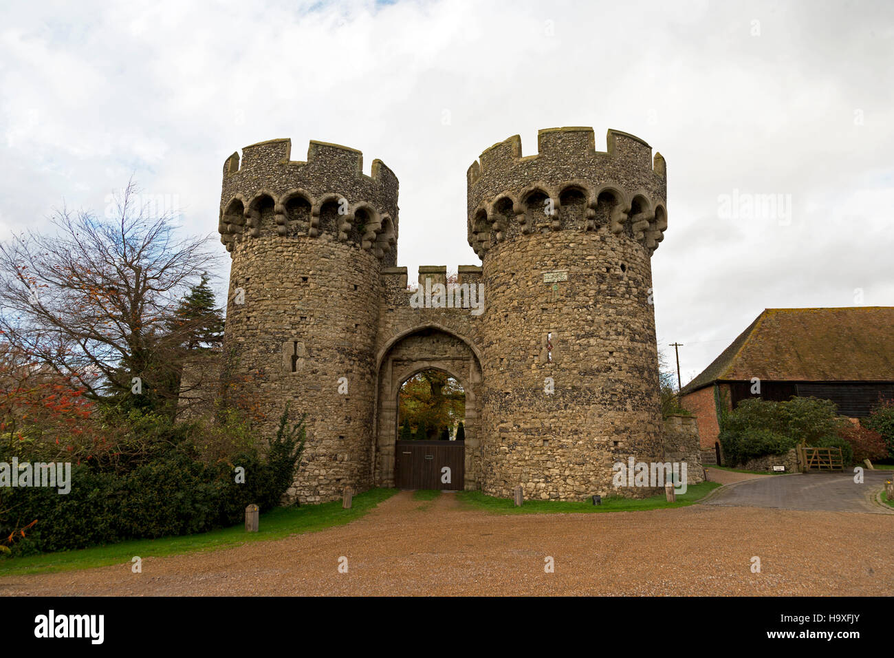 Outer gatehouse of Cooling Castle, Kent, England, UK Stock Photo - Alamy