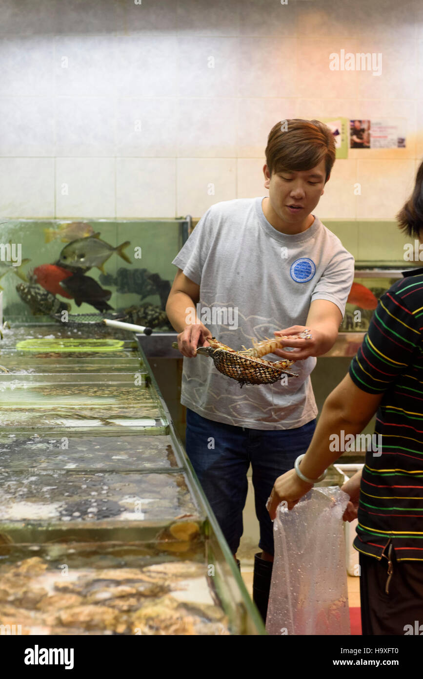 Fish dealer in Kowloon, Hongkong, China Stock Photo - Alamy