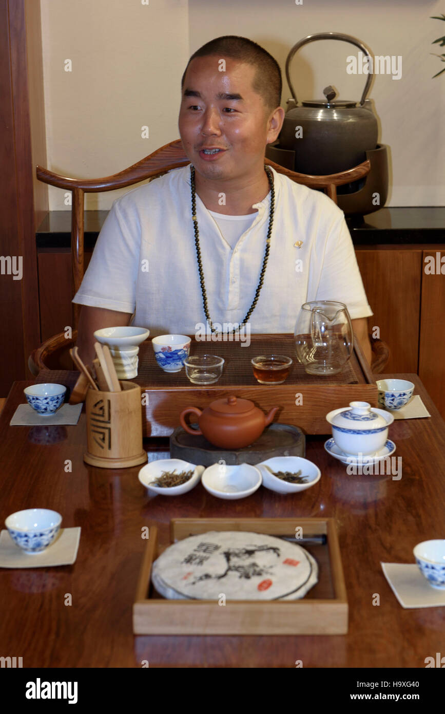 tea ceremony with master Hu in Mandarin Oriental Hotel in Sanya, Hainan ...