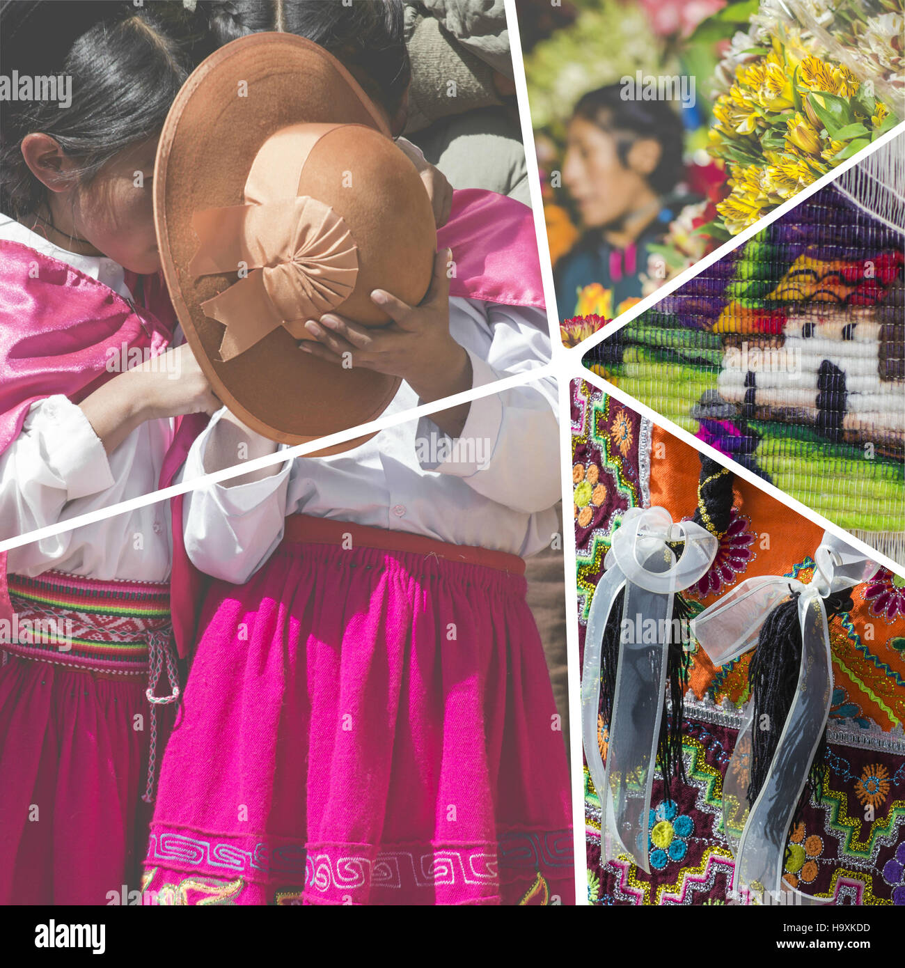 Collage of Peru traditional culture images - travel background (my ...