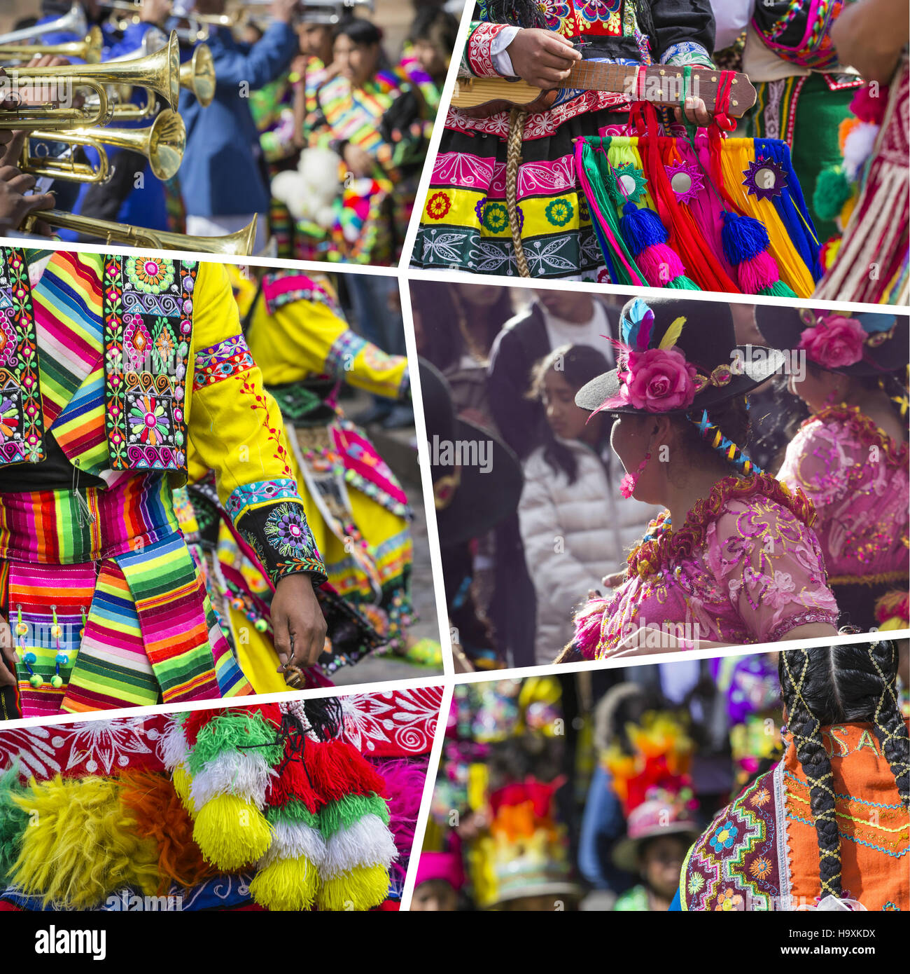 Collage of Peru traditional culture images - travel background (my ...