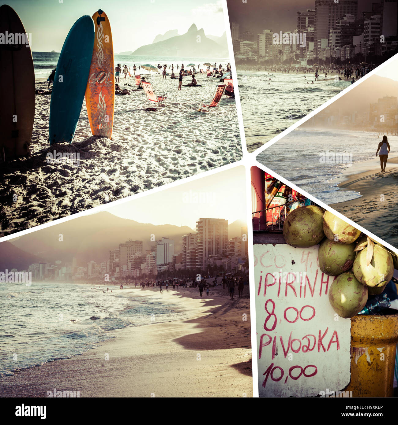 Collage of Rio de Janeiro (Brazil) images - travel background (my ...