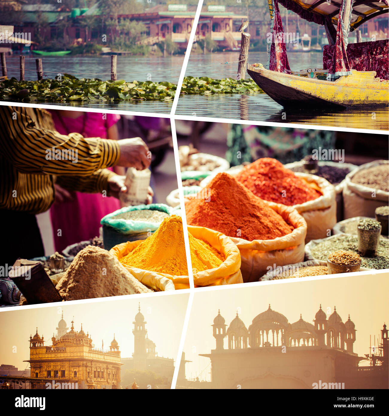 Collage of India images - travel background (my photos Stock Photo - Alamy