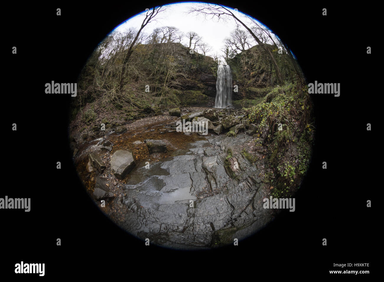 Henrhyd Waterfall, Powys, Wales Stock Photo - Alamy