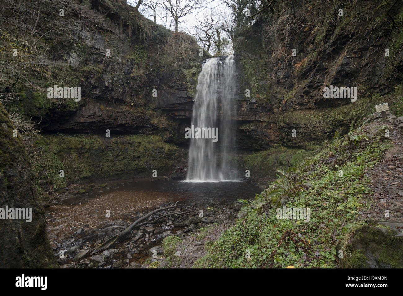 Henrhyd Waterfall, Powys, Wales Stock Photo - Alamy